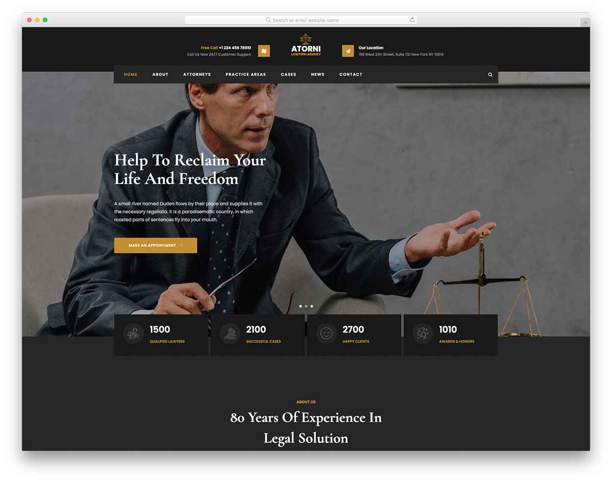 Atorni - Best Attorney Website Template 2022 - Colorlib