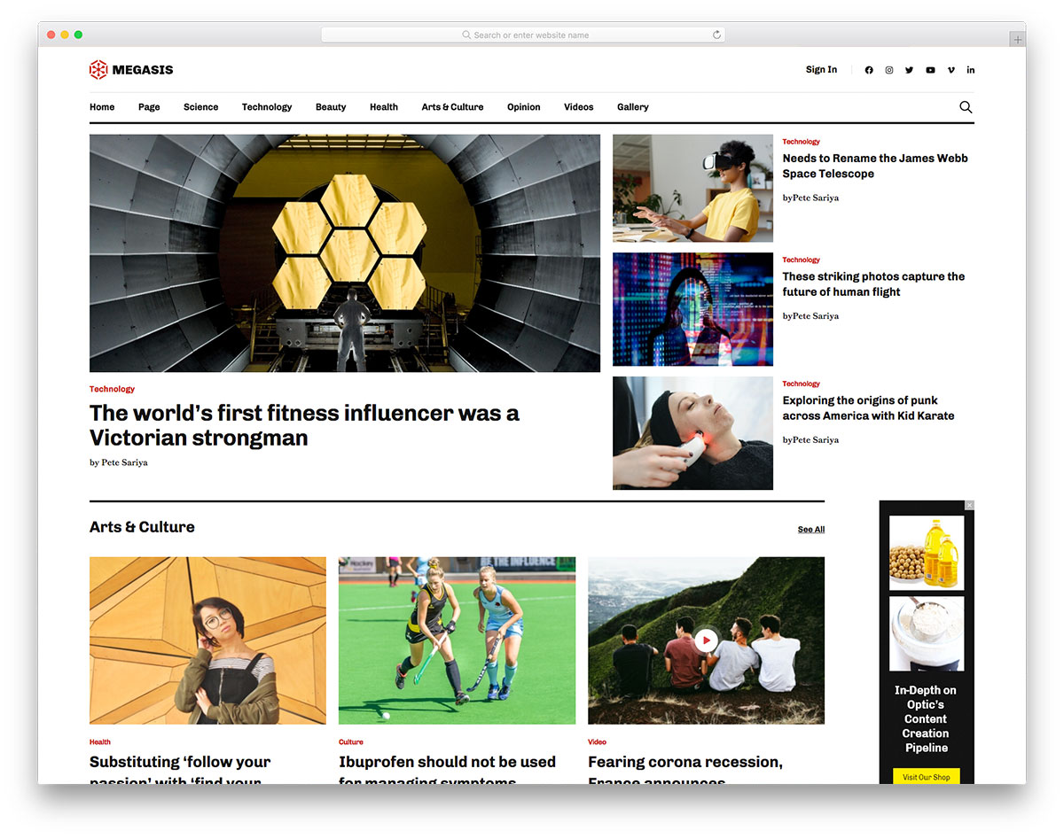 Megasis - Best Bootstrap 5 News Website Template 2022 - Colorlib
