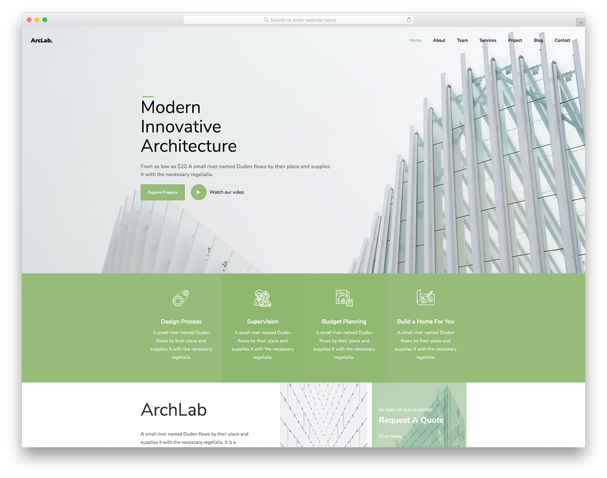 Archlab - Free Multi-Page Architecture Website Template 2025 - Colorlib