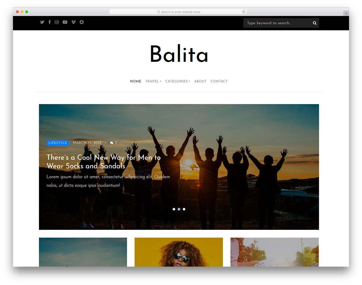 Balita - Free Blog & Magazine Website Template - Colorlib