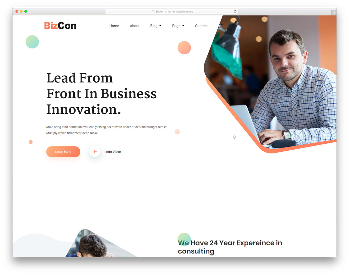 Bizcon - Free Business Consulting Website Template 2025 - Colorlib