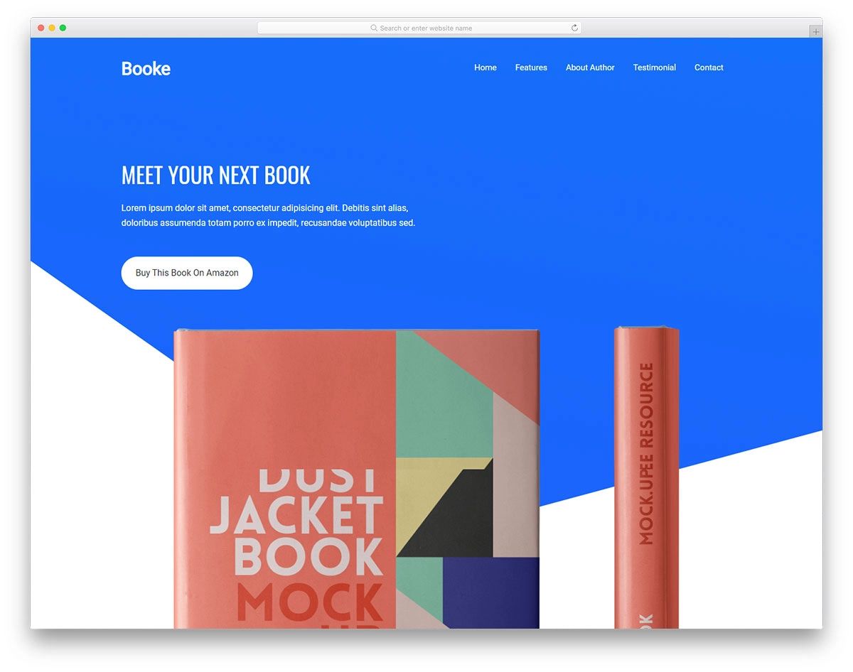 Booke - Best Book & Author Website Template 2025 - Colorlib