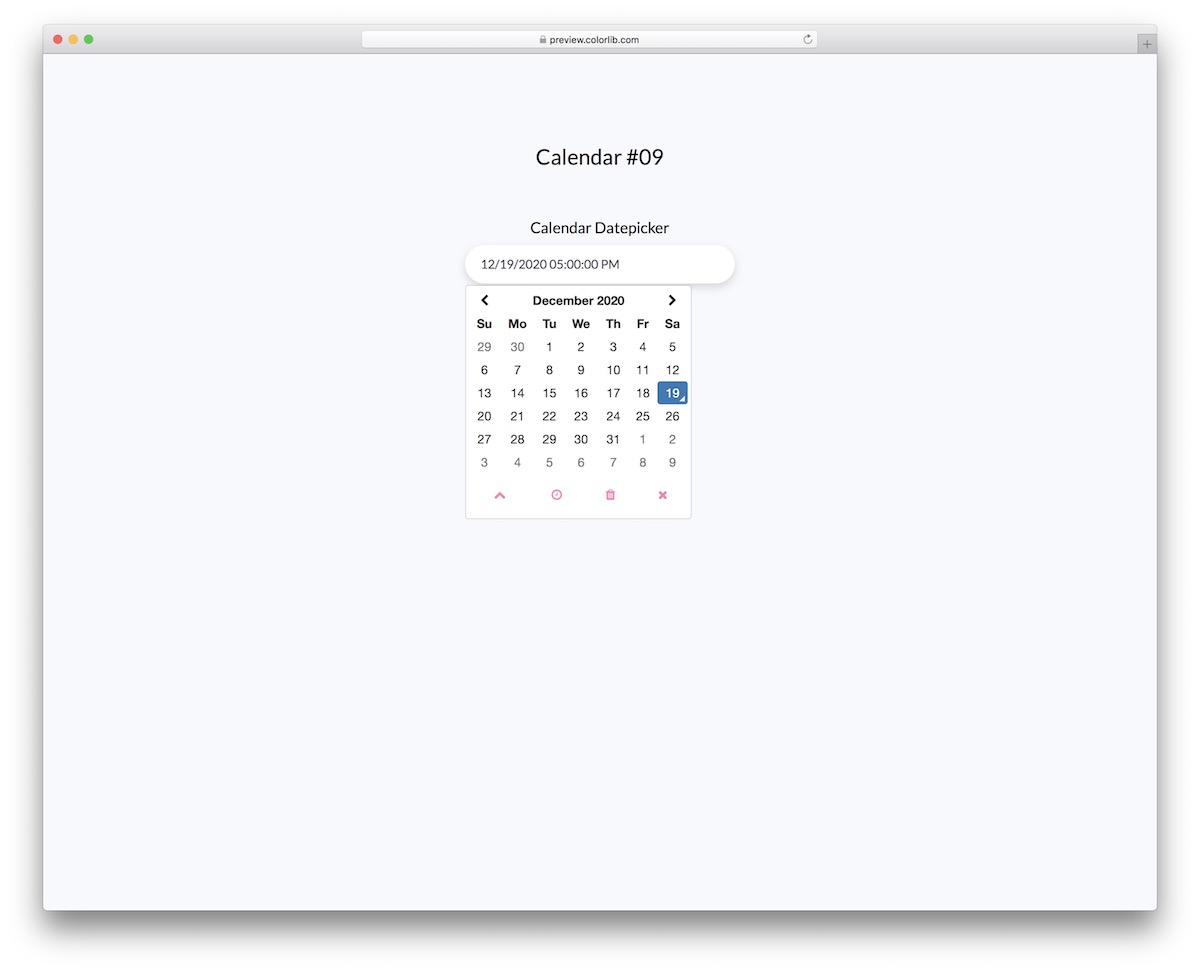 Calendar V09 - Free Calendar Date Picker Template 2024 - Colorlib