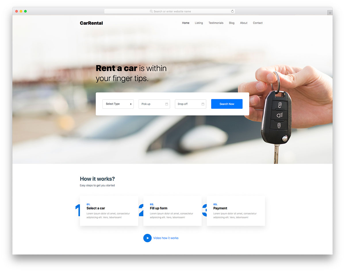 CarRentals - Free Rent A Car Website Template Design 2025 - Colorlib