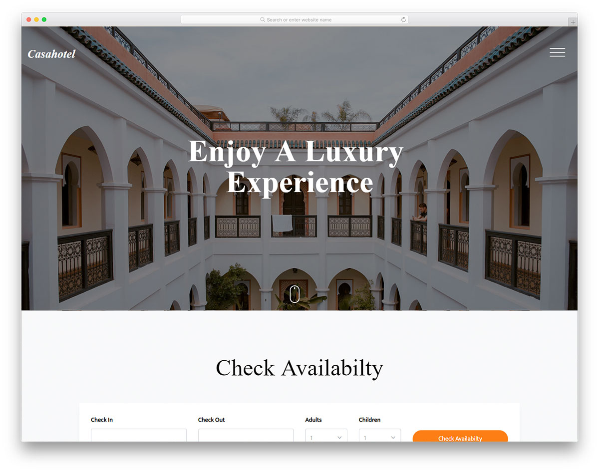 Casahotel - Free Hotel Reservation Website Template 2025 - Colorlib