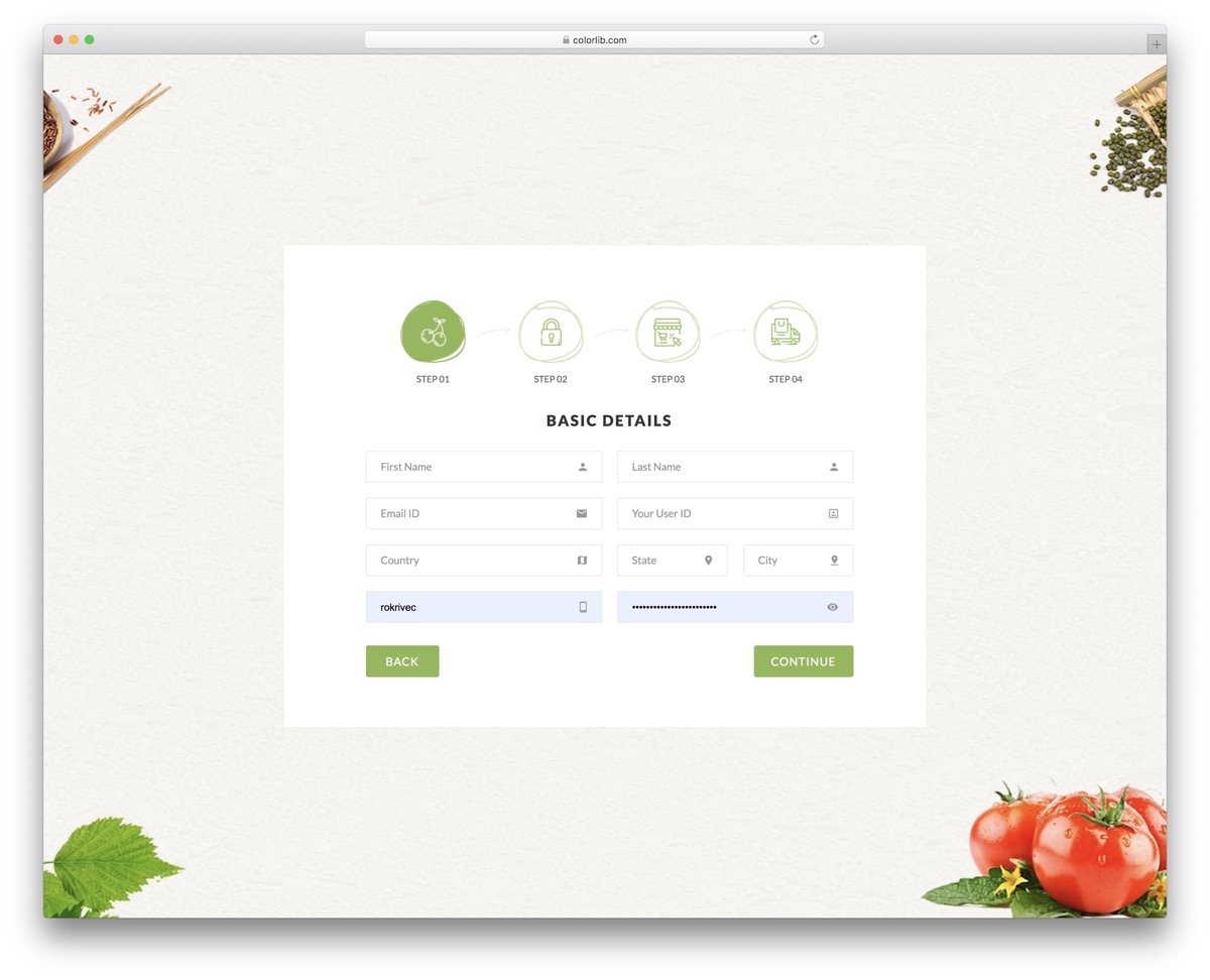 Colorlib Wizard 8 - Free Food Store Checkout Template 2025 - Colorlib