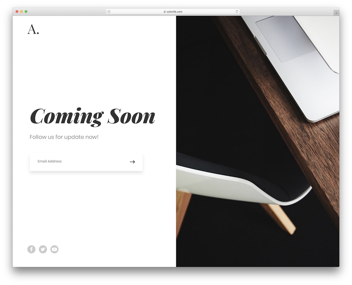 Coming Soon V12 - Free Split-Screen Website Template 2025 - Colorlib
