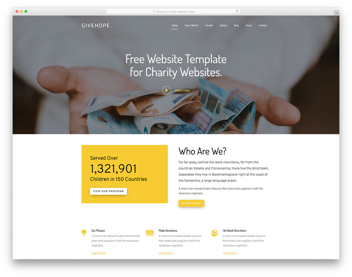 GiveHope - Free Charity Foundation Website Template 2025 - Colorlib