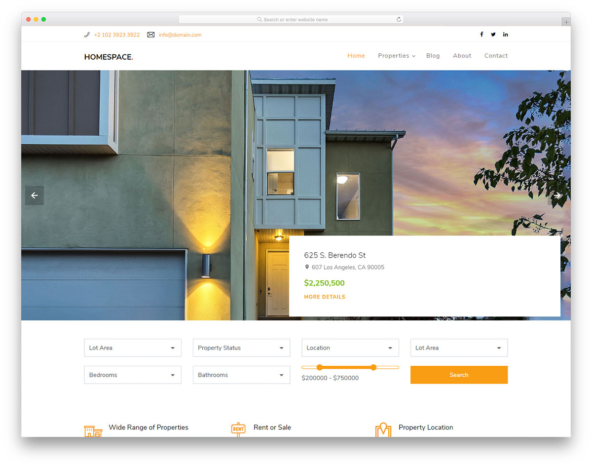 Homespace - Free Real Estate Listing Website Template 2025 - Colorlib