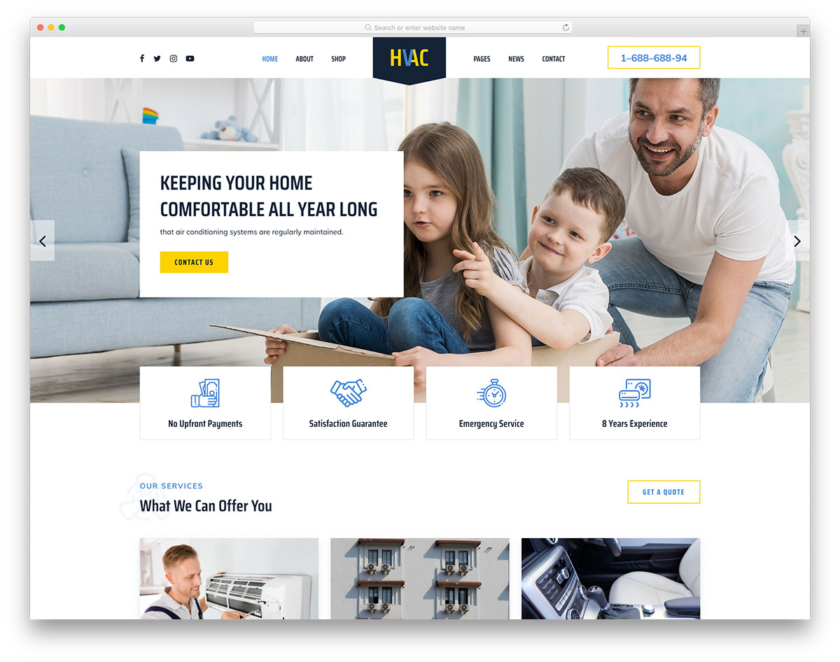 HvaCompany - Best HVAC Website Template 2023 - Colorlib