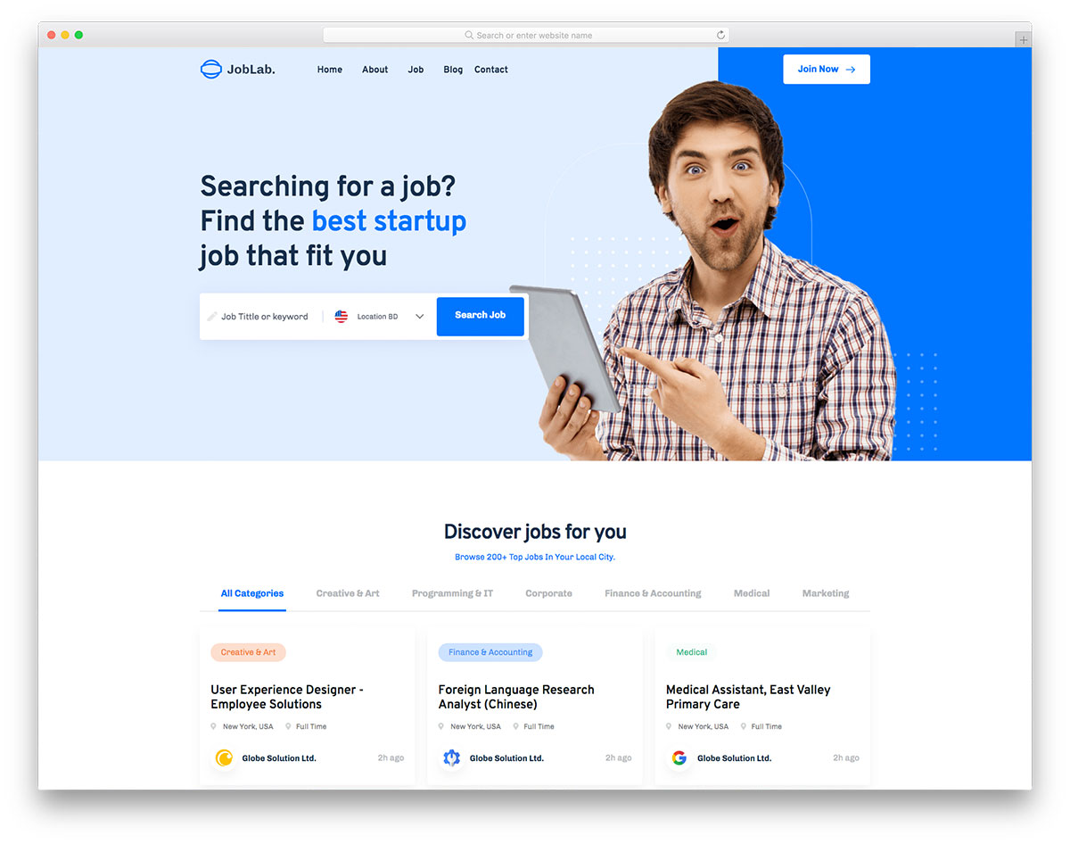 Joblab - Best Job Search Website Template 2022 - Colorlib