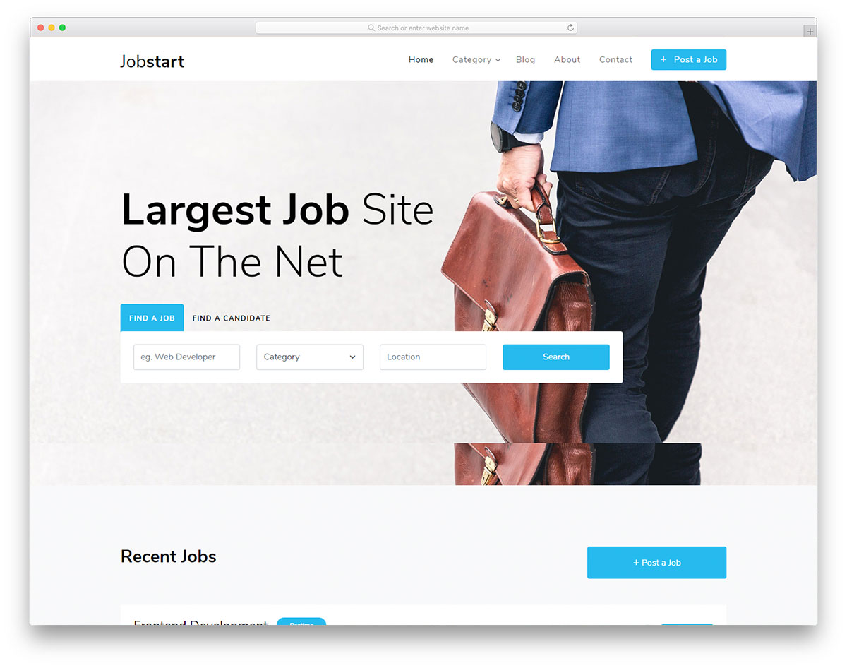 Jobstart - Free Job Board Website Template 2025 - Colorlib