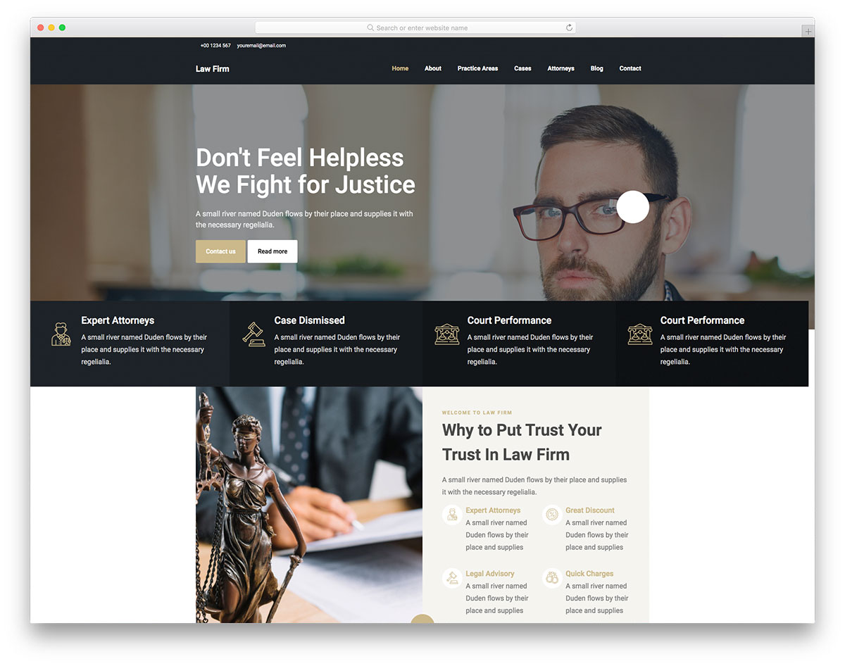 Lawfirm - Free Law Business Website Template Design 2025 - Colorlib