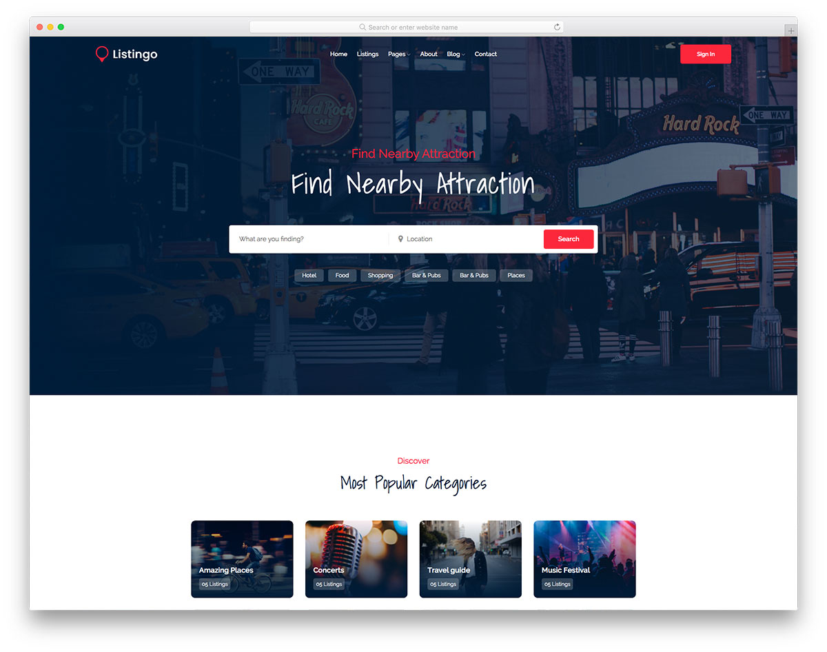 Listingo - Free Listing Website Template Design 2025 - Colorlib