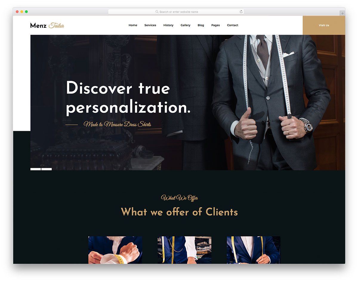 MenzTailor - Free Bespoke Tailor Website Template 2024 - Colorlib