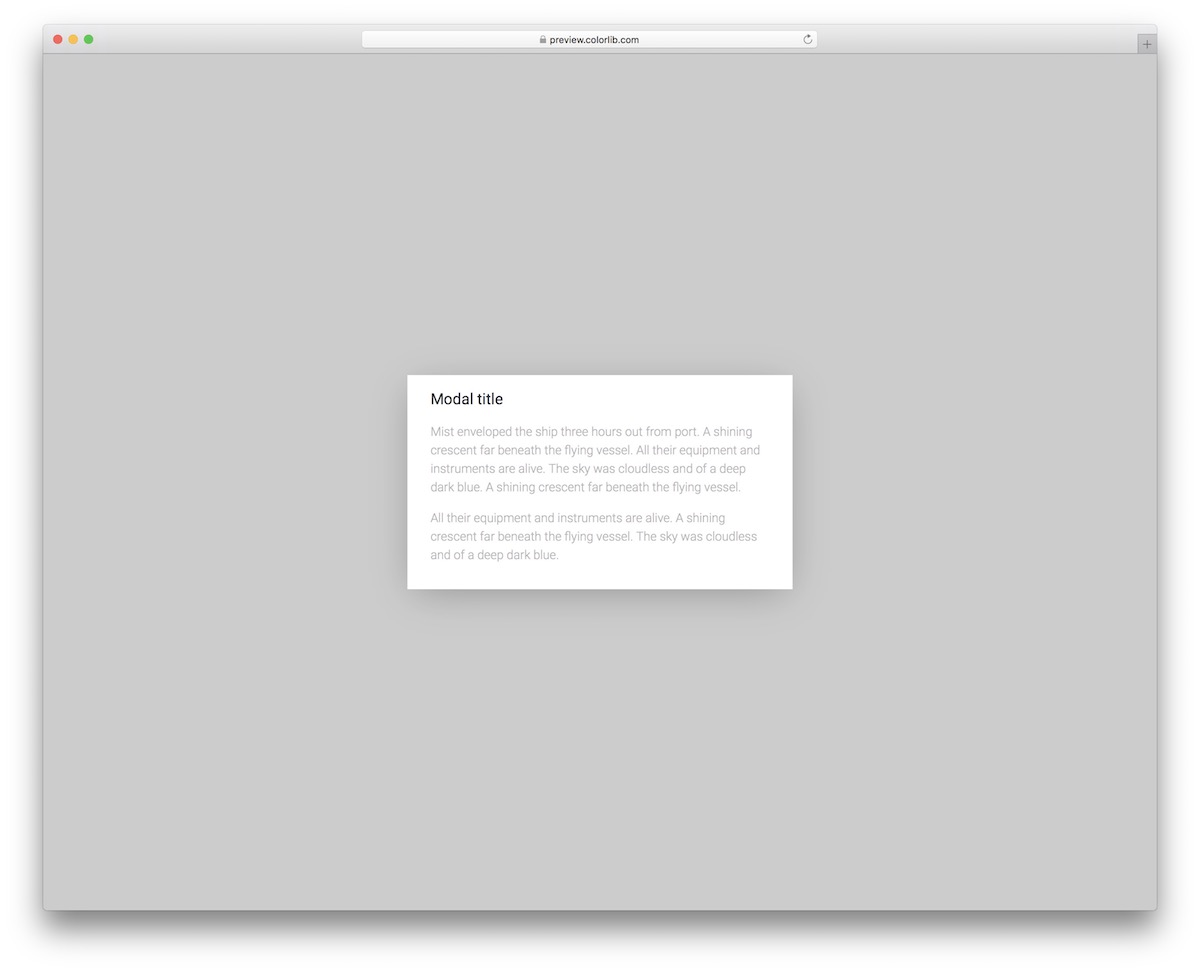 Modal V11 - Free Minimal Text Modal 2025 - Colorlib