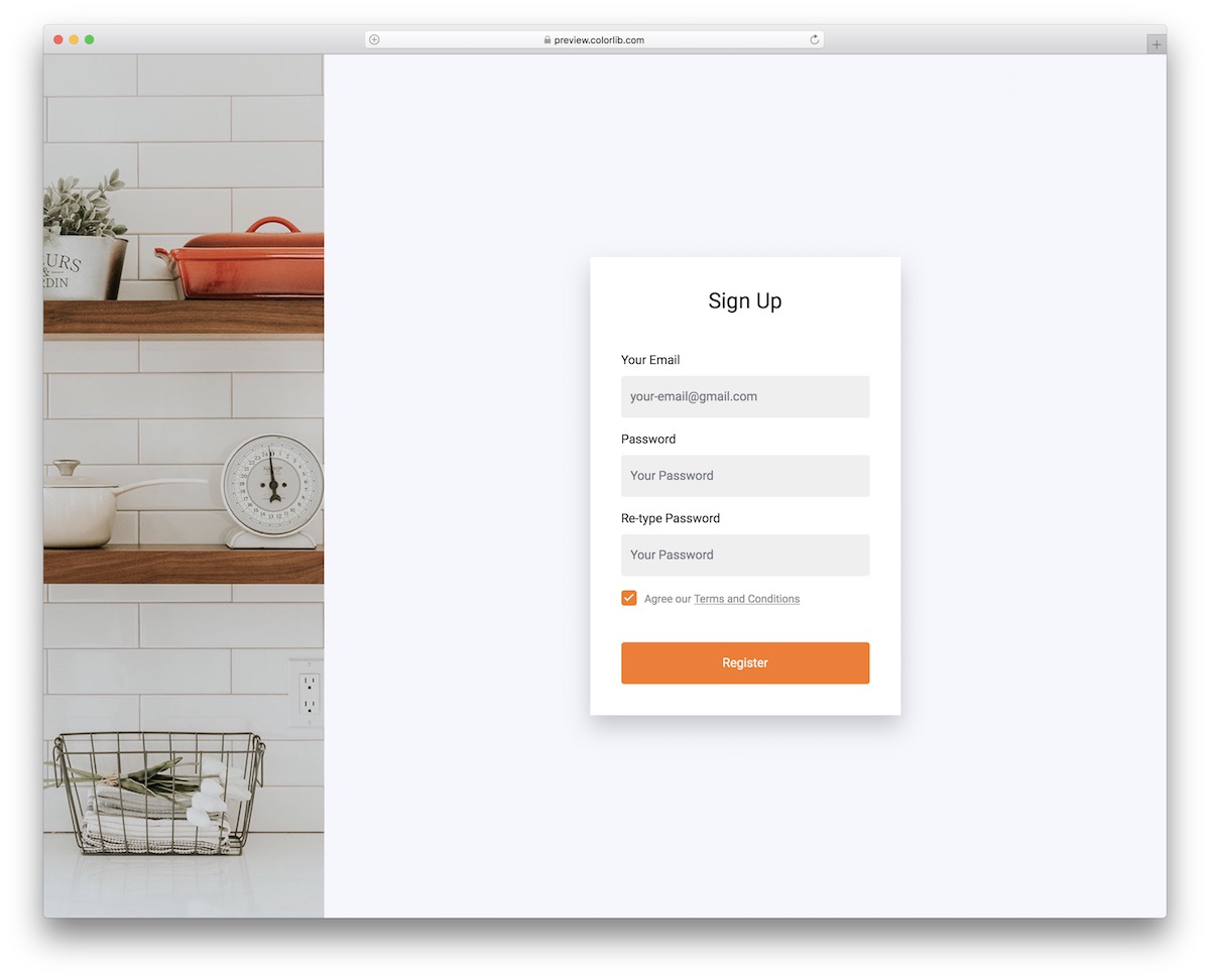 Signup Form V04 - Free Account Registration Template 2025 - Colorlib