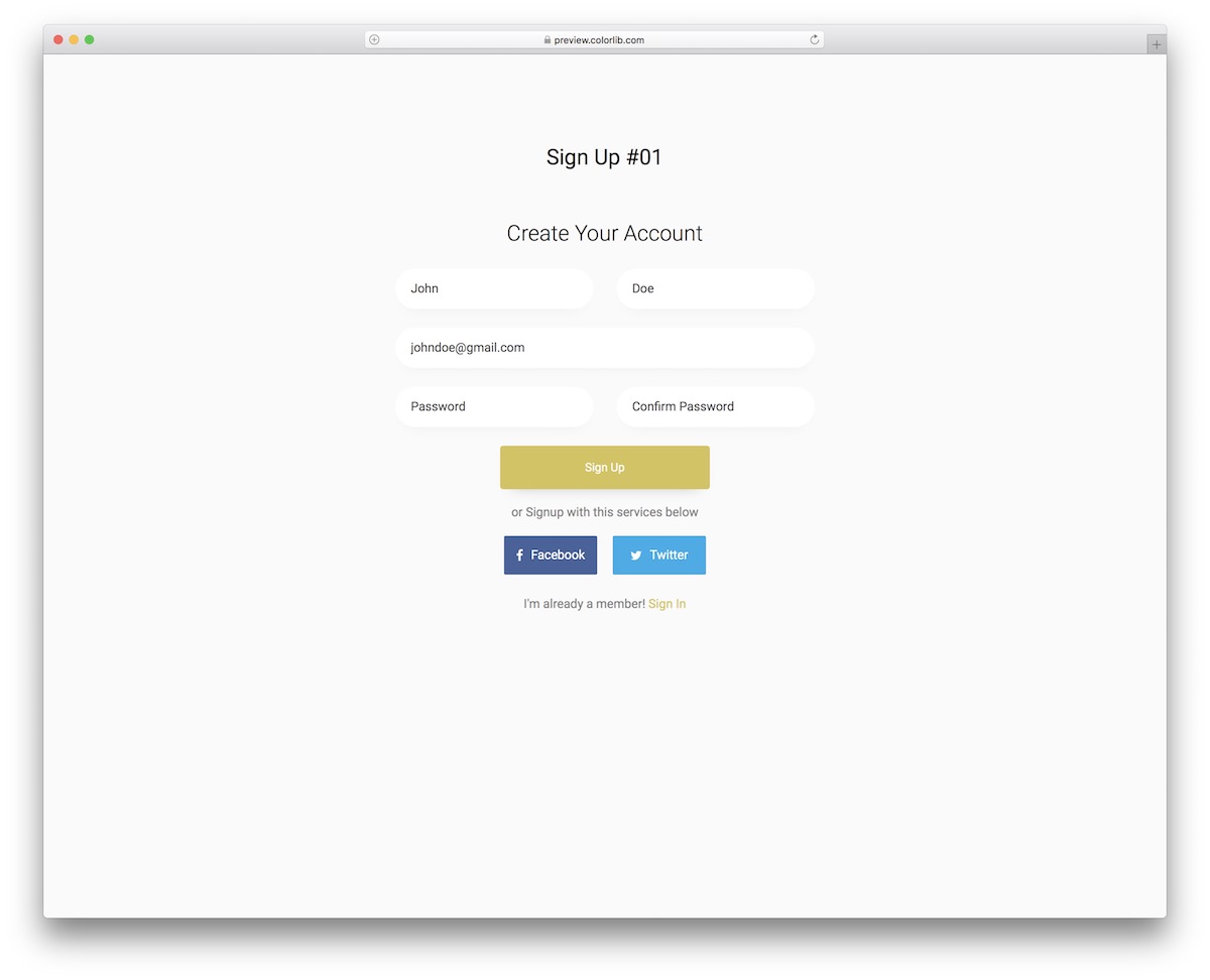 Signup Form V14 - Free Modern Registration Form 2025 - Colorlib