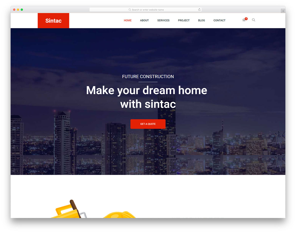 Sintec - Free Building Company Website Template 2025 - Colorlib