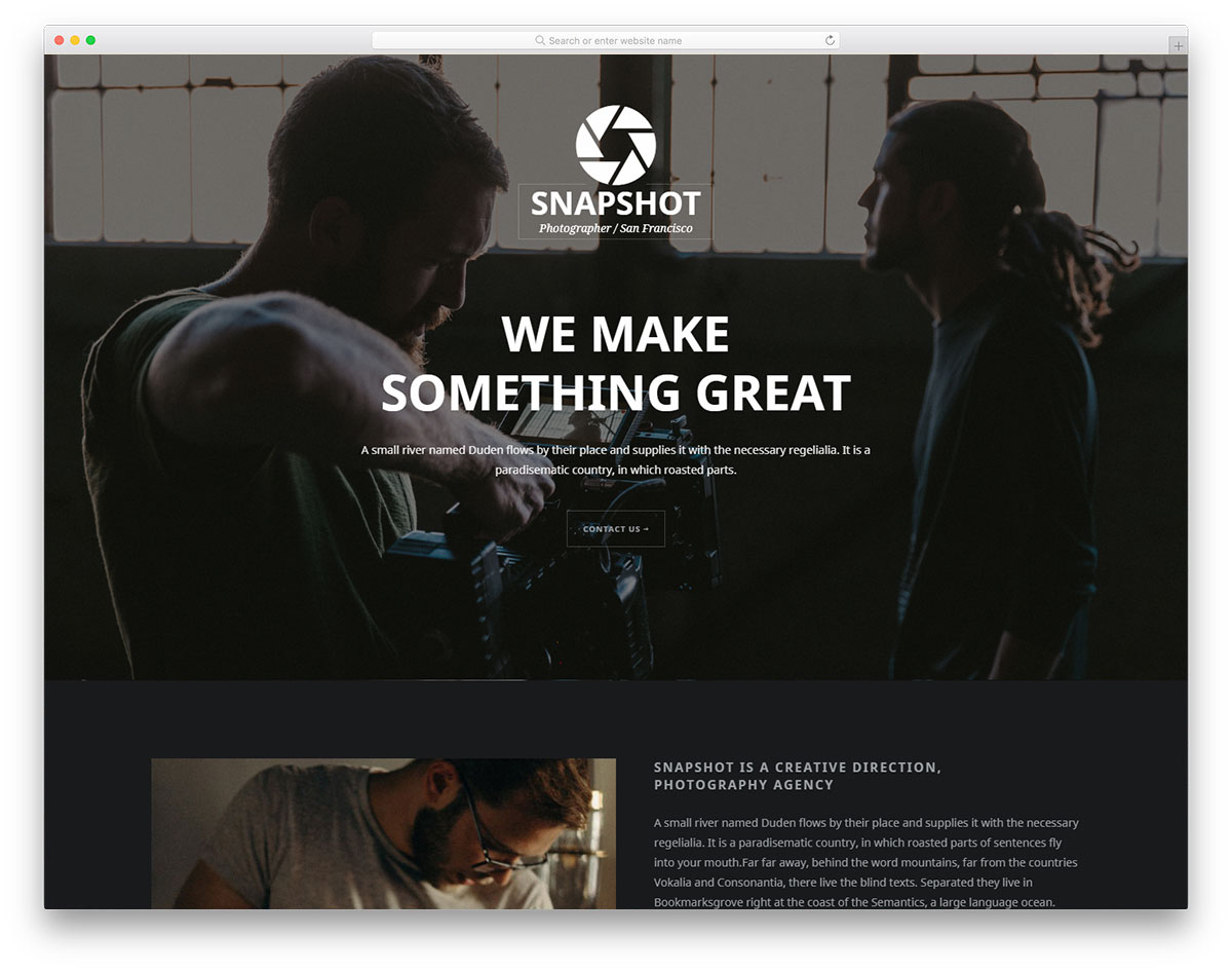 Snapshot - Free Photo Agency Website Template 2025 - Colorlib