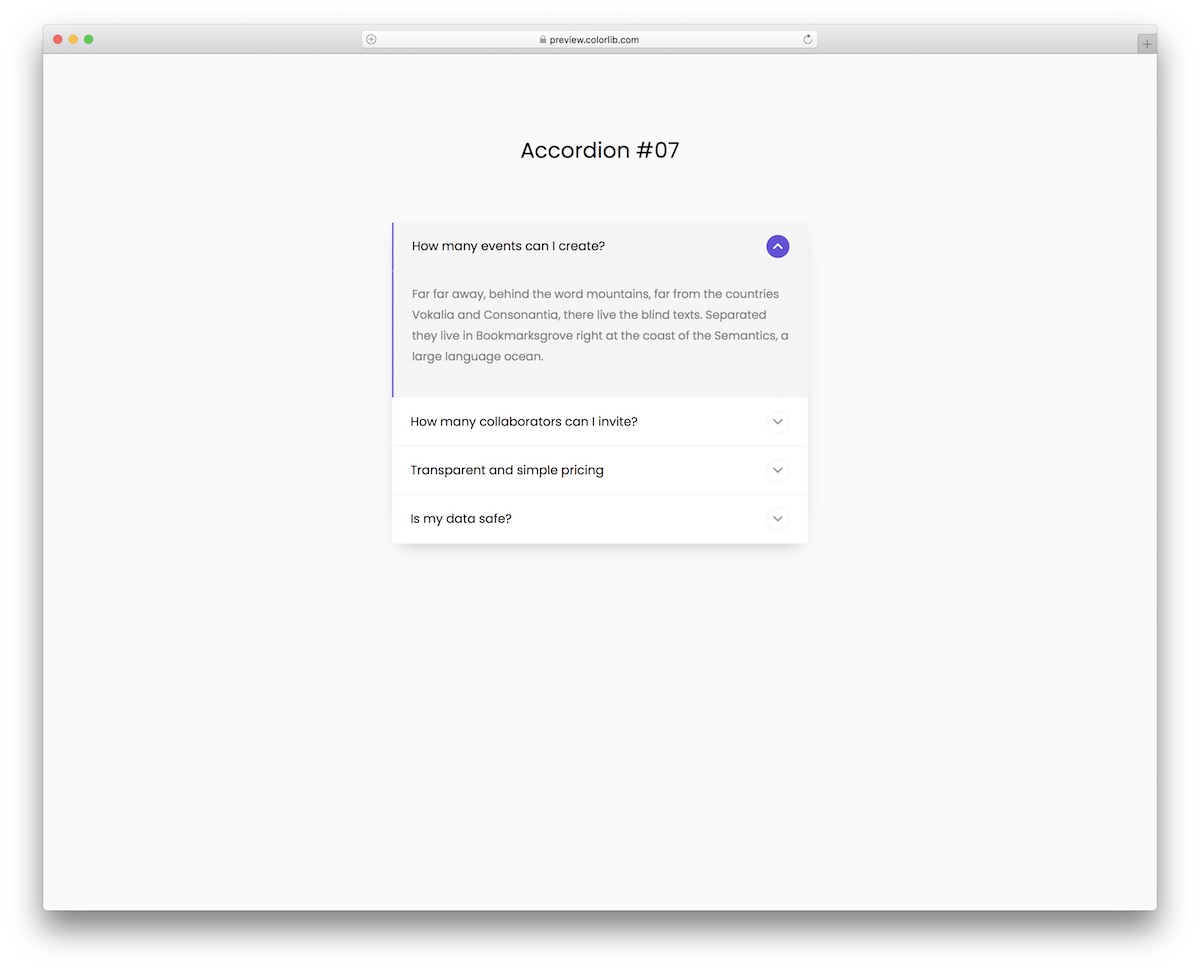 20 Best Free Bootstrap Accordions Examples 2022 - Colorlib