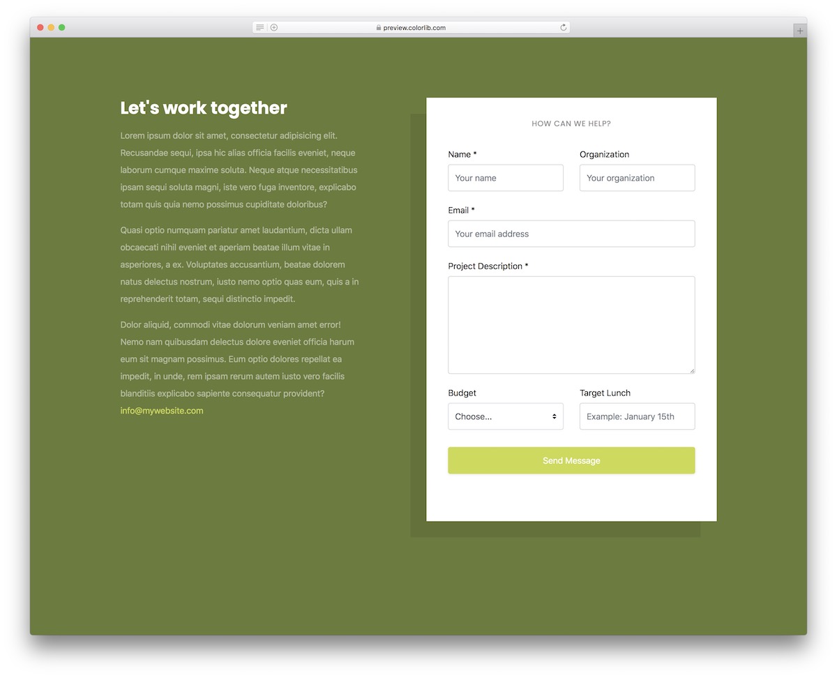 37 Free Bootstrap Contact Form Templates 2022 - Colorlib