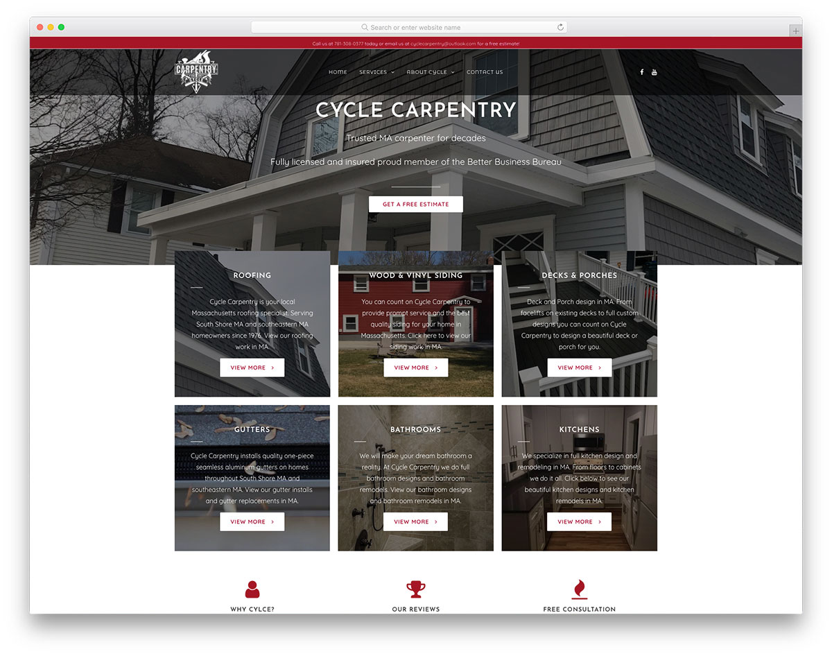 18 Best Carpentry Websites Inspiration To Reinforce Brands 2022 - Colorlib