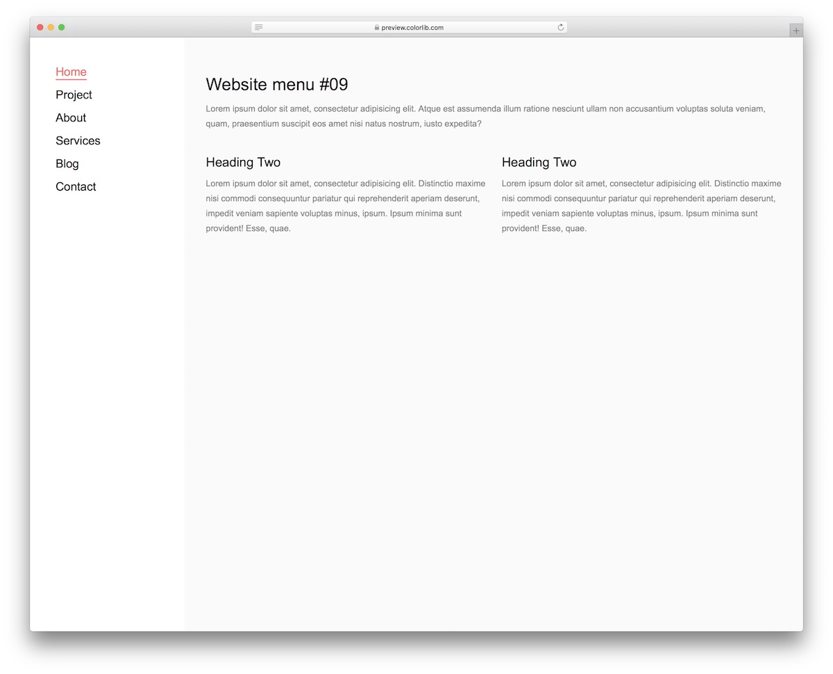 30 Best Free Website Menus Templates 2022 - Colorlib