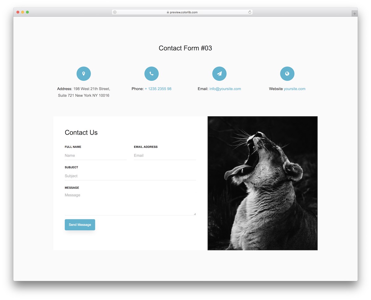40 Best Modern Creative Free Inquiry Form Templates 2022 - Colorlib