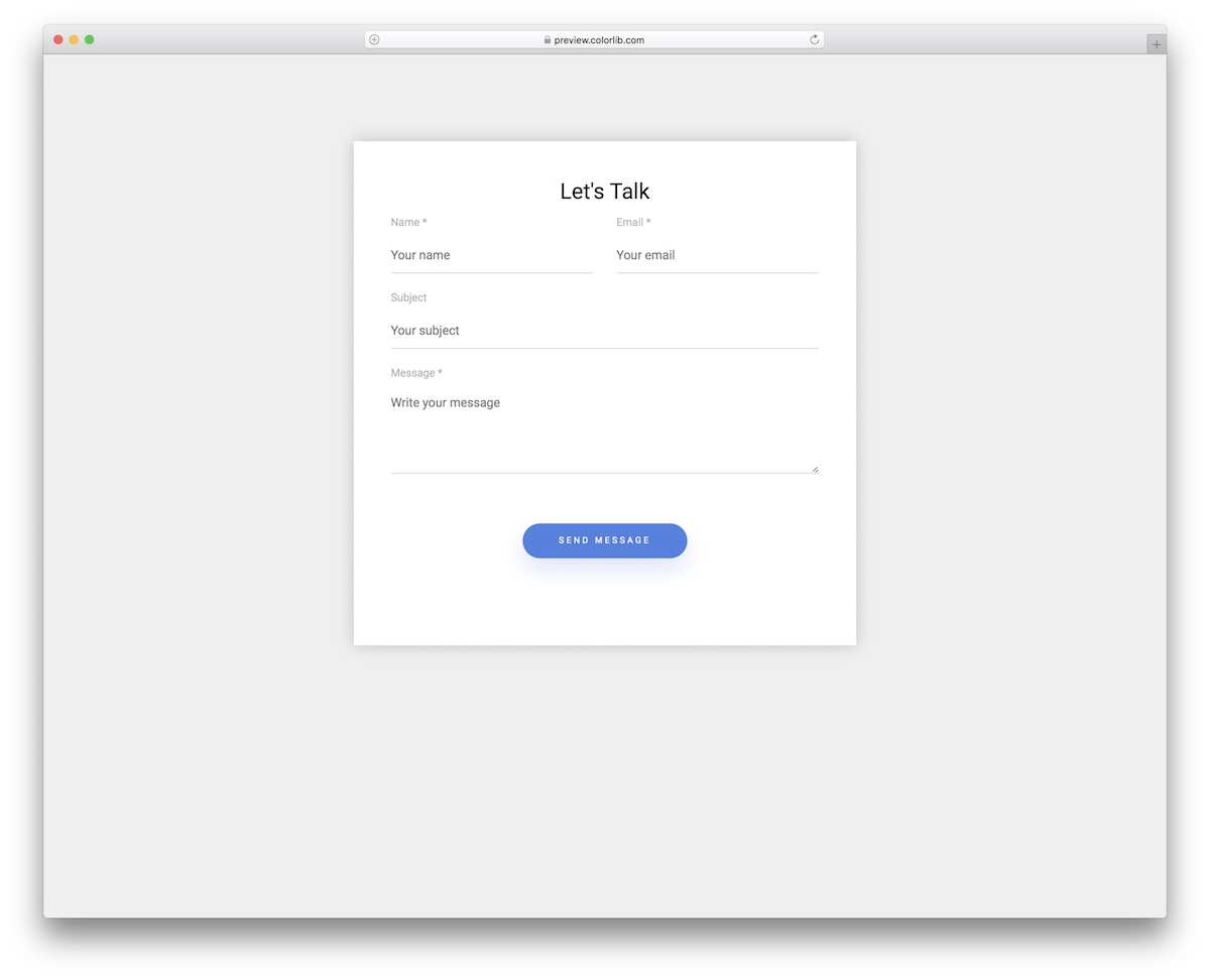 40 Best Modern Creative Free Inquiry Form Templates 2022 - Colorlib