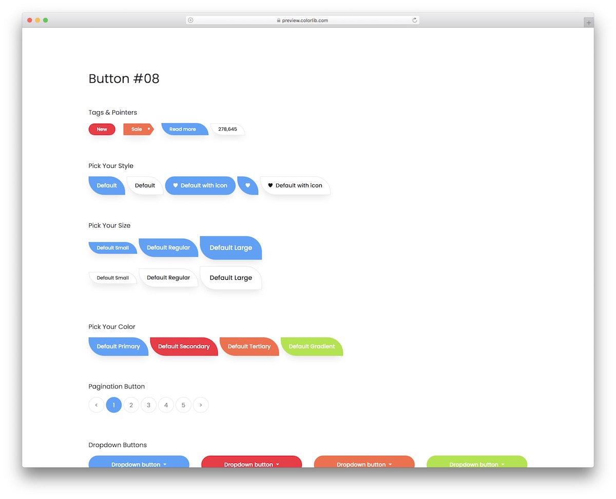 21 HTML5 & Bootstrap Social Buttons Templates 2022 - Colorlib
