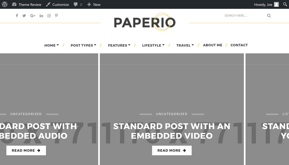 Paperio Theme Review: A Modern and Stylish WordPress Blogging Theme ...