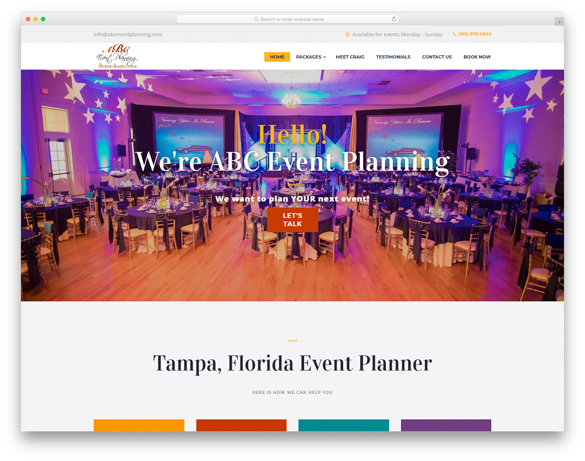 18 Best Party Planner Websites For Design Inspiration 2022 - Colorlib