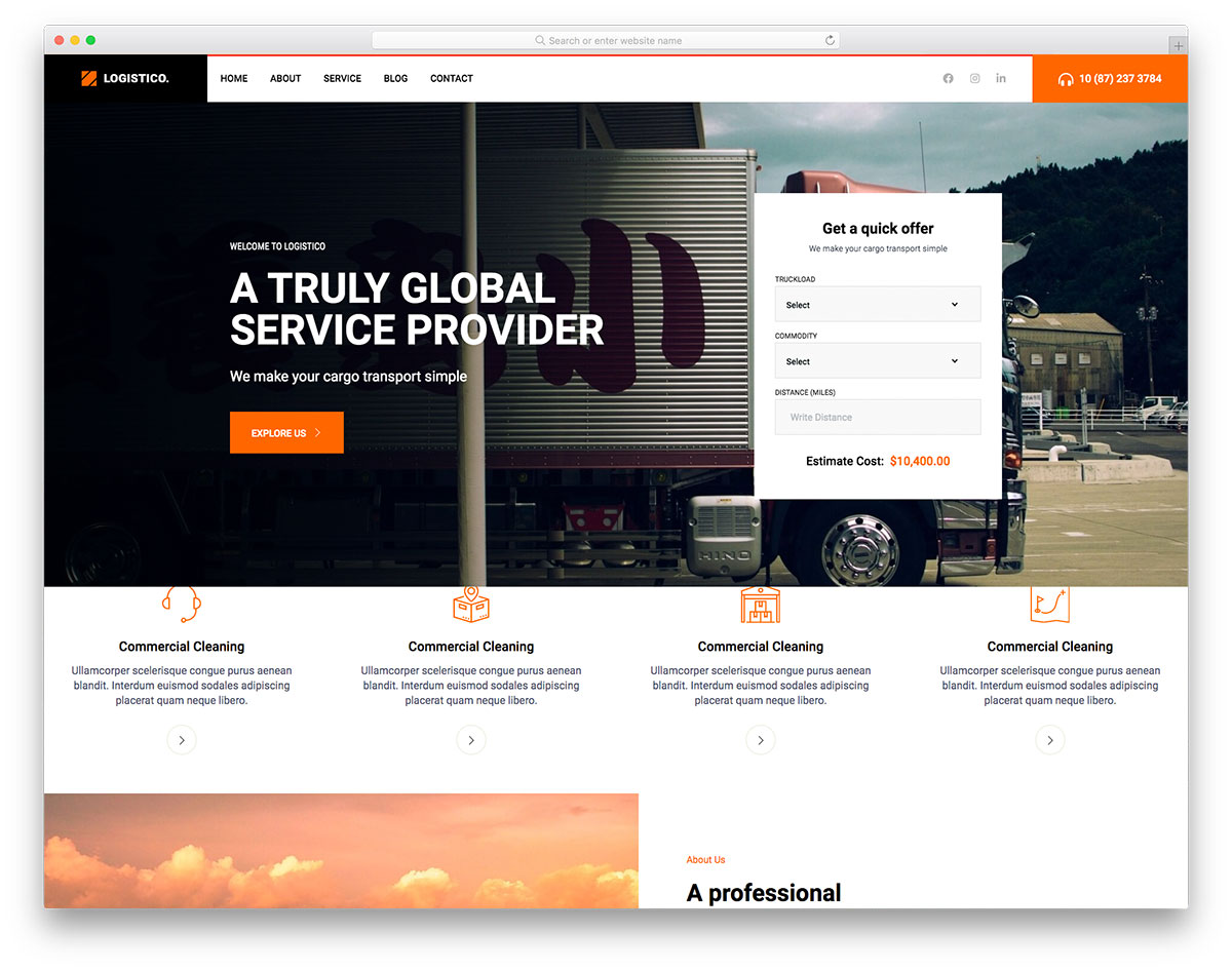 20 Best Logistics Website Templates 2022 - Colorlib