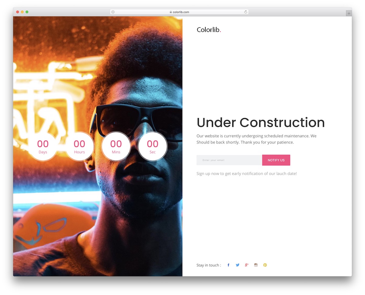 Coming Soon V22 - Free Gradient Overlay Template 2022 - Colorlib