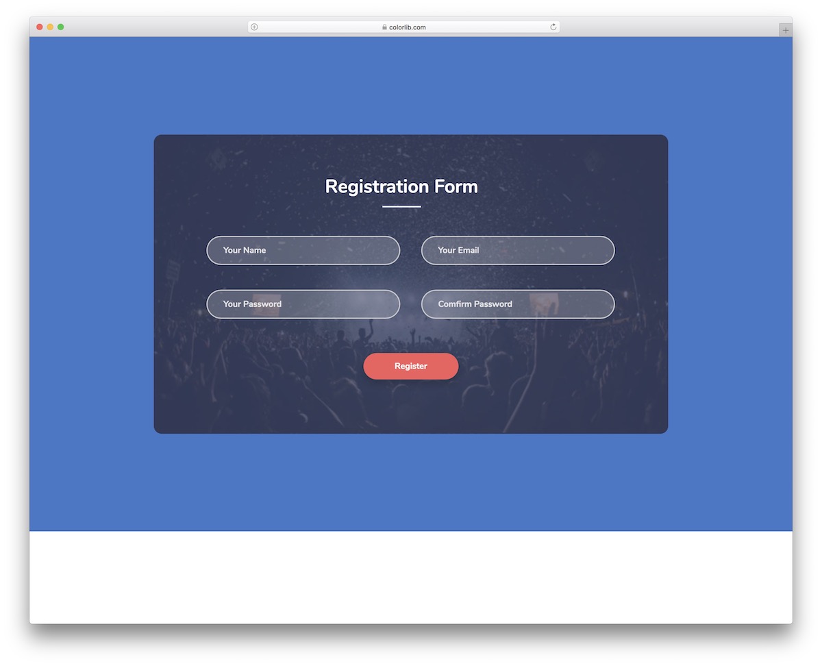 Colorlib Reg Form V30 - Free Membership Registration Form - Colorlib