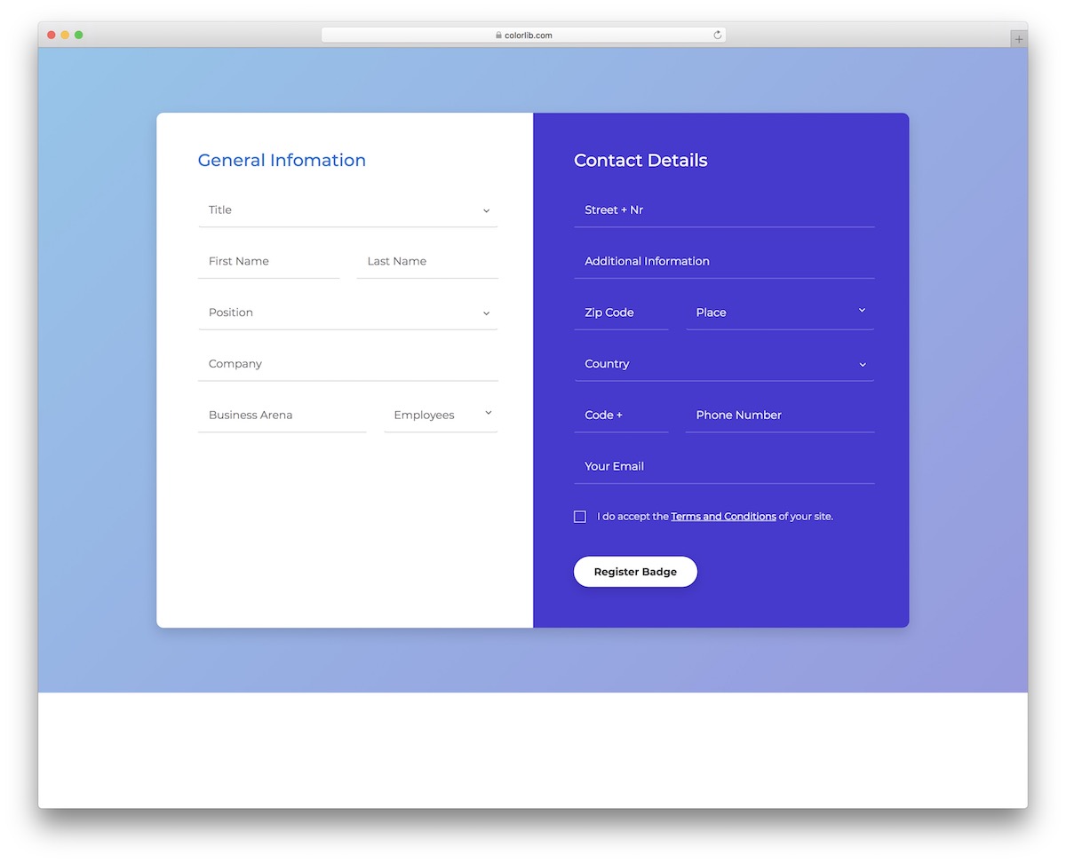 Colorlib Reg Form V4 - Free Modern Registration Template 2022 - Colorlib