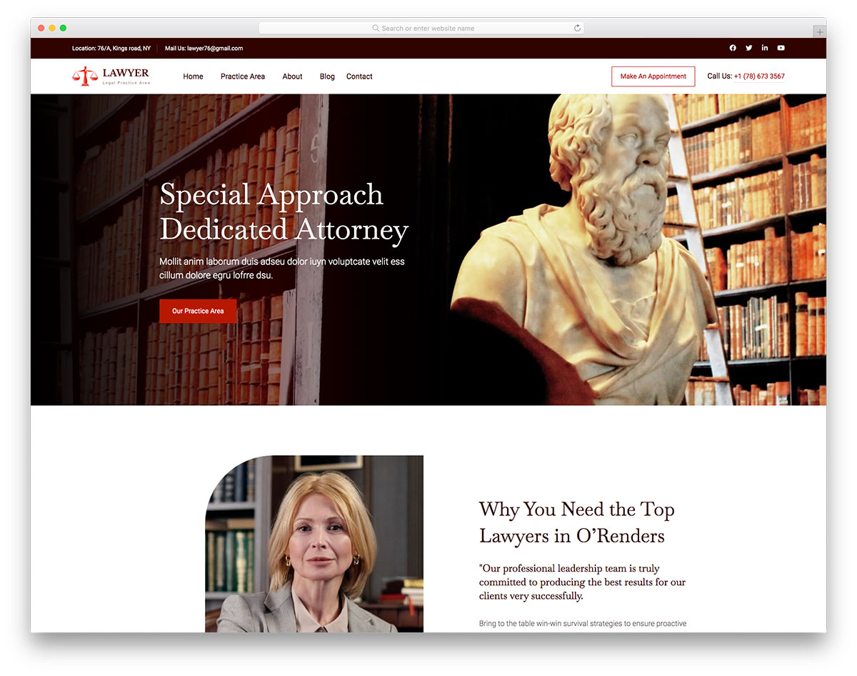 Marco 2 - Free Lawyer Website Template 2022 - Colorlib