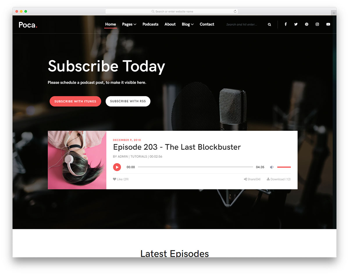 Poca - Free Podcasters Website Template 2022 - Colorlib