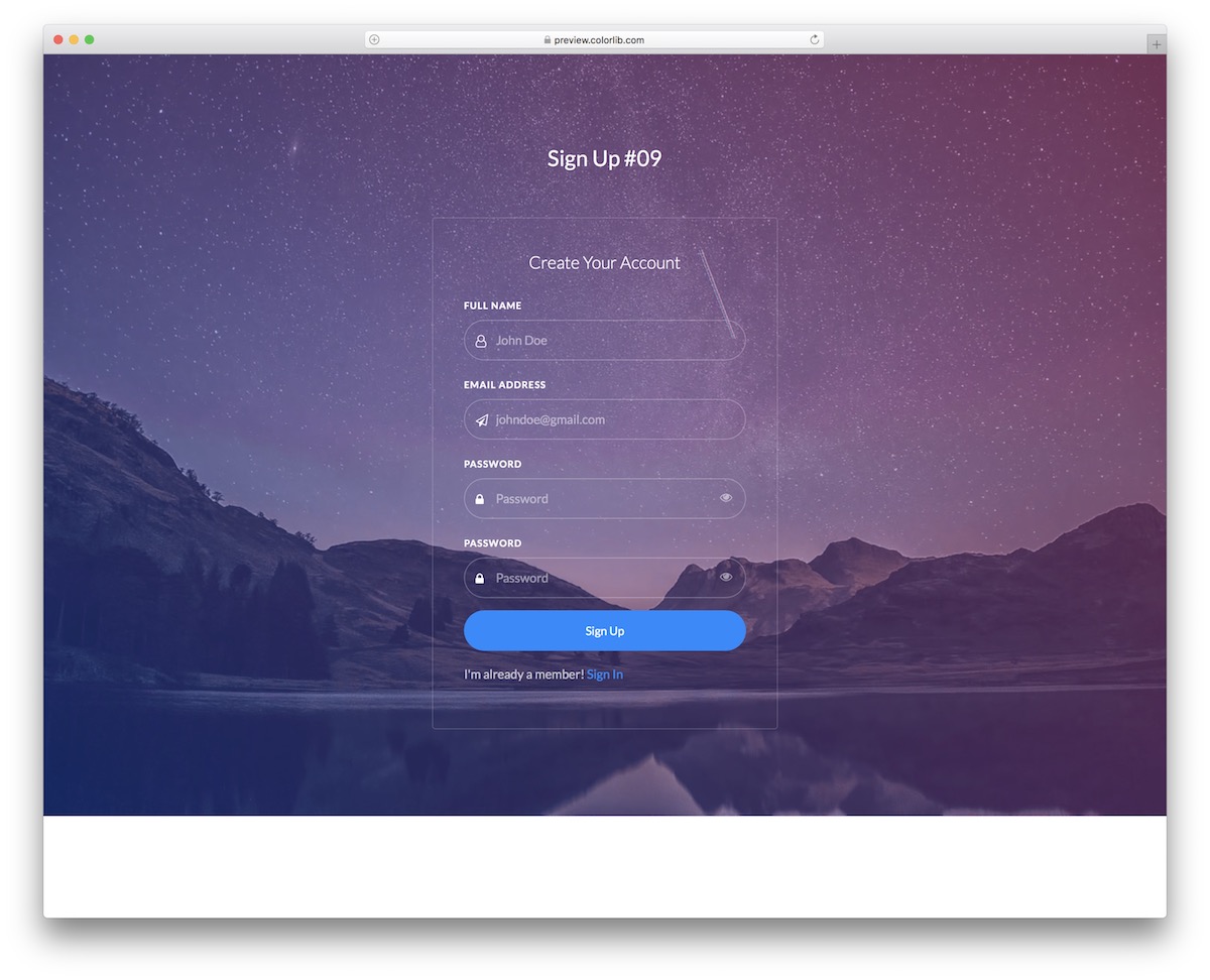 Signup Form V13 - Free Split-Screen Sign Up Form 2022 - Colorlib