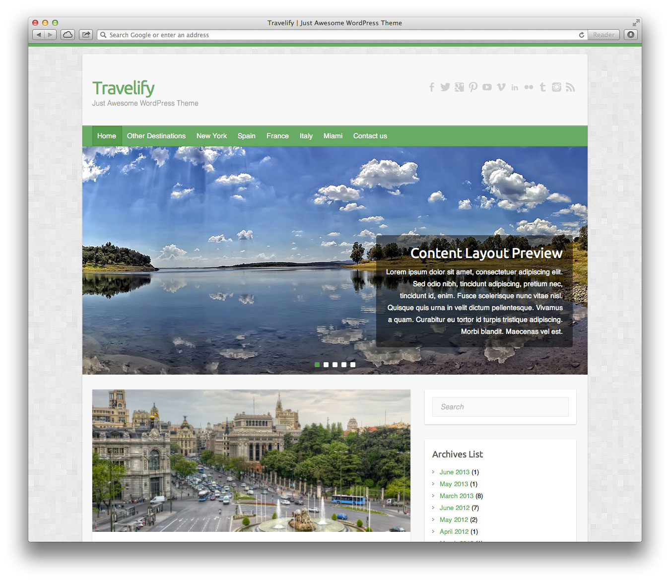 Travelify - Awesome & Responsive Free Travel WordPress Theme - Colorlib