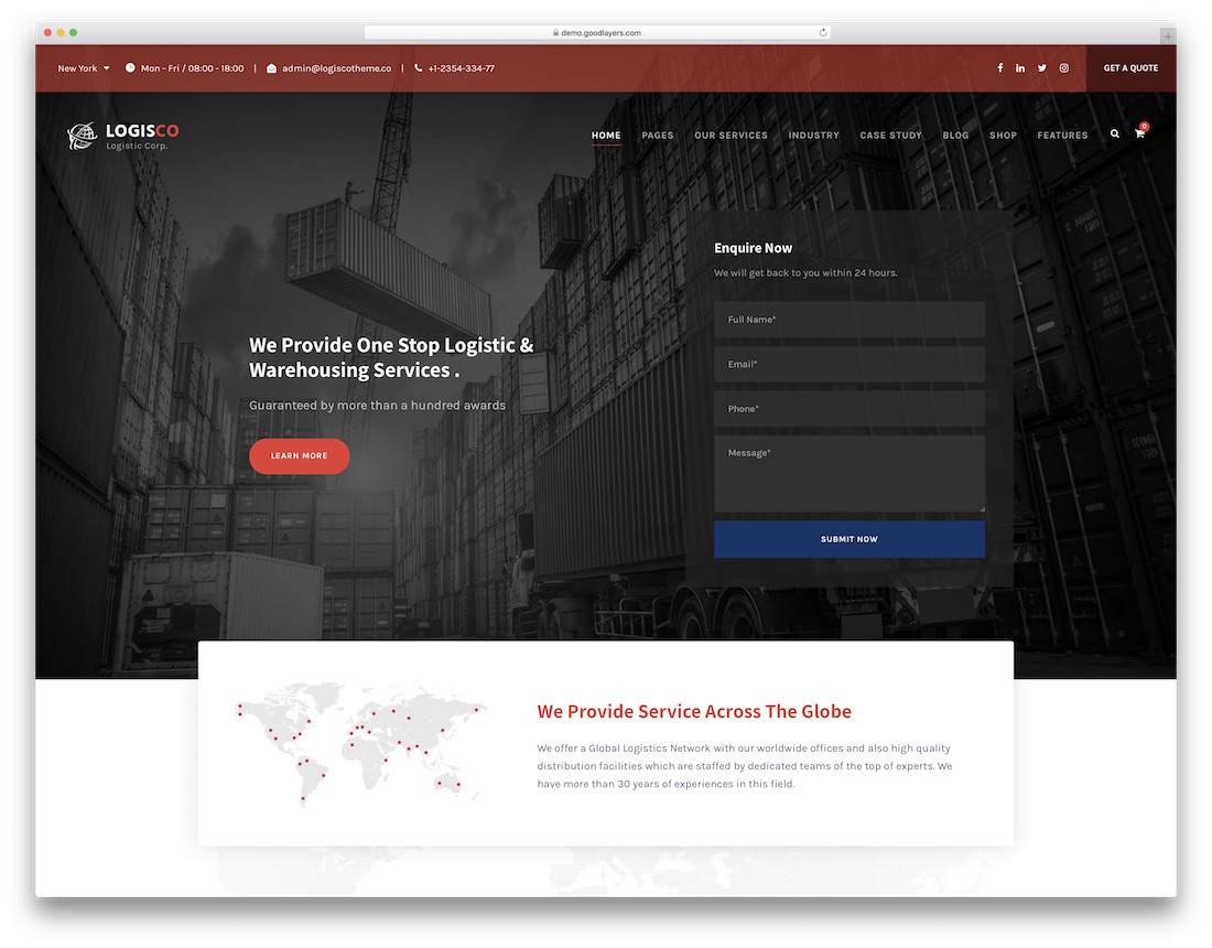 25 Top Transportation & Logistics WordPress Themes 2022 - Colorlib