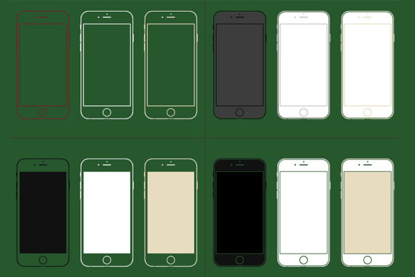 23 iPhone Outline Mockups For Excellent Design Presentation - Colorlib