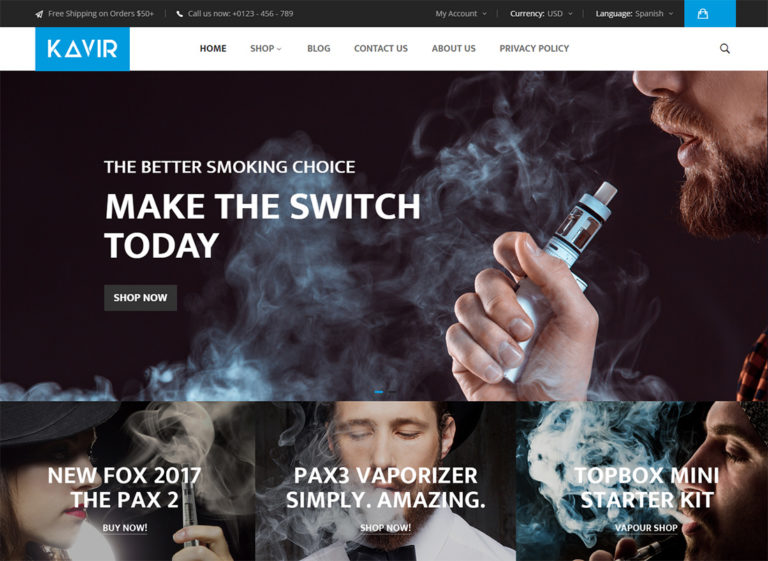 12 Best eCig & Vaping eCommerce Themes & Templates 2021 - Colorlib