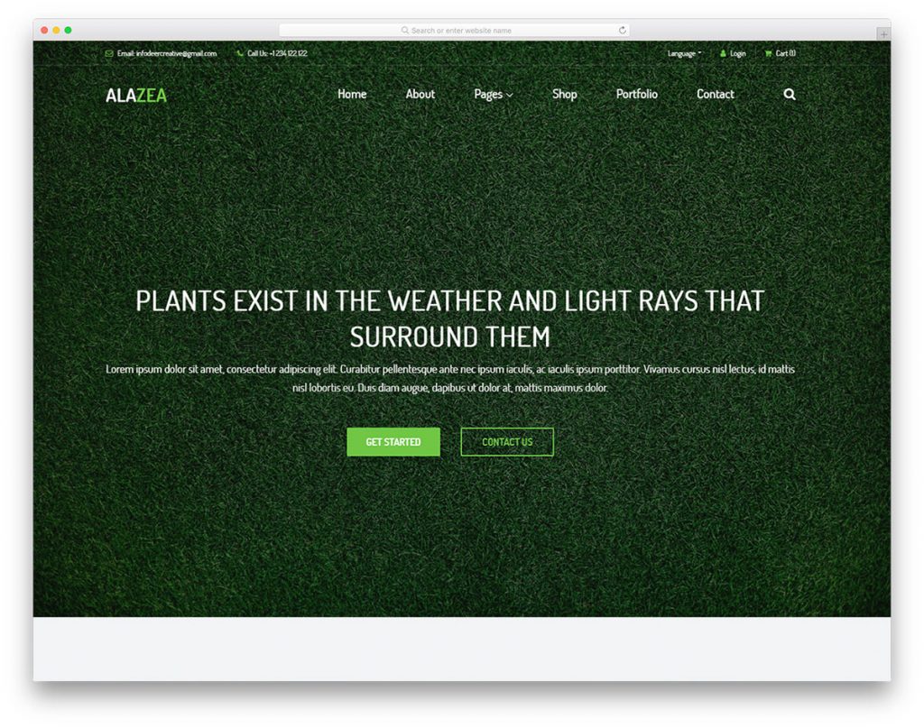 Alazea - Free Plant Nursery Website Template 2021 - Colorlib
