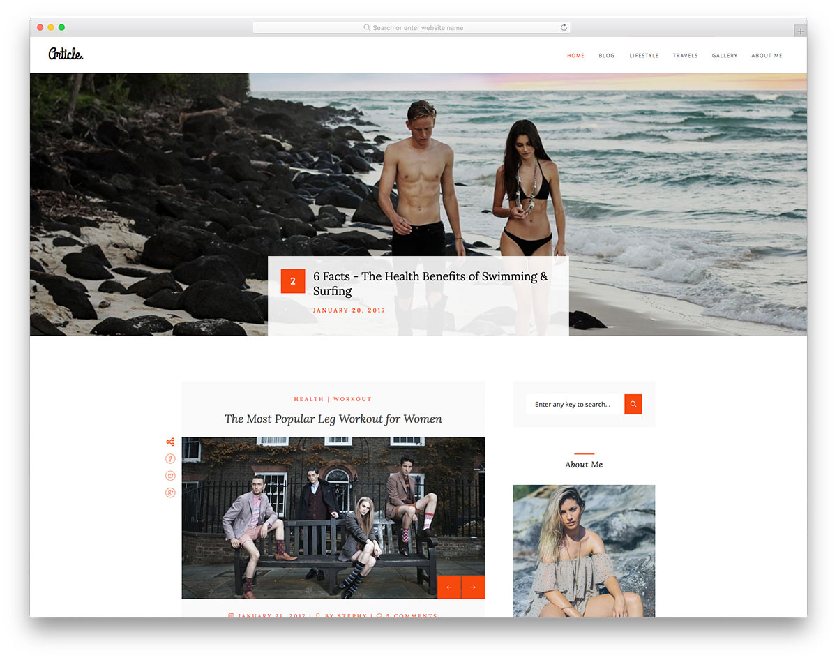 Article Free Responsive Blog Website Template Colorlib