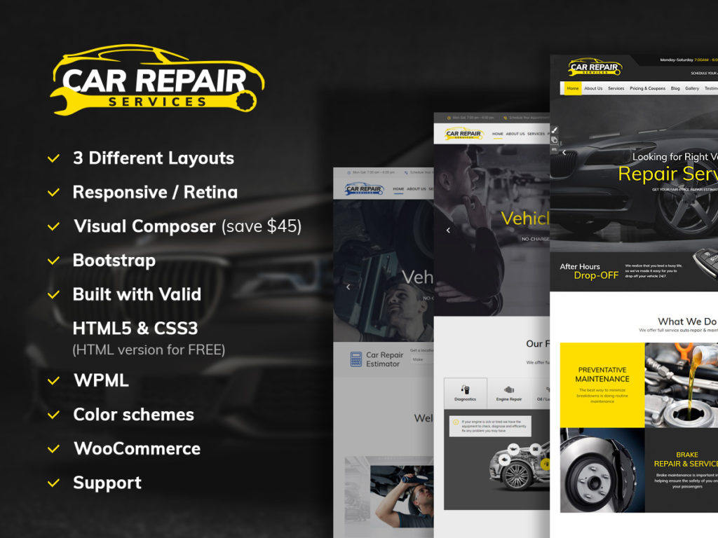 30 Auto Service / Car Repair Shop WordPress Themes 2021 - Colorlib
