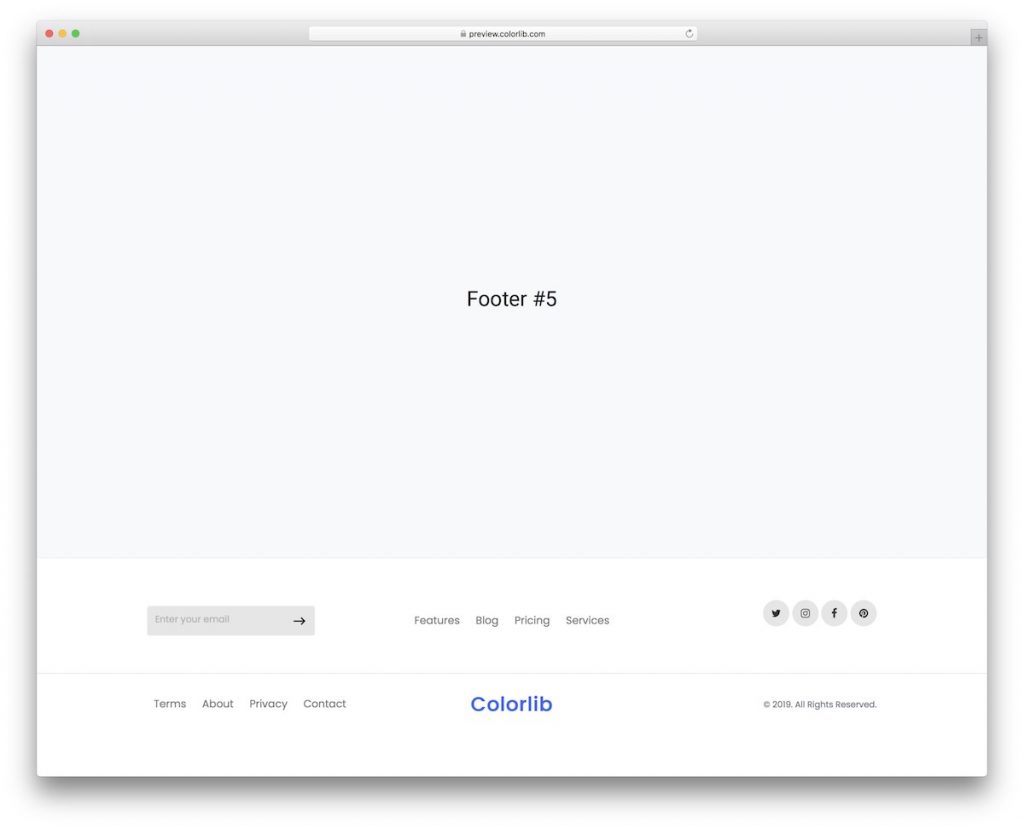 Bootstrap Footer V05 - Free Light Footer Template 2021 - Colorlib