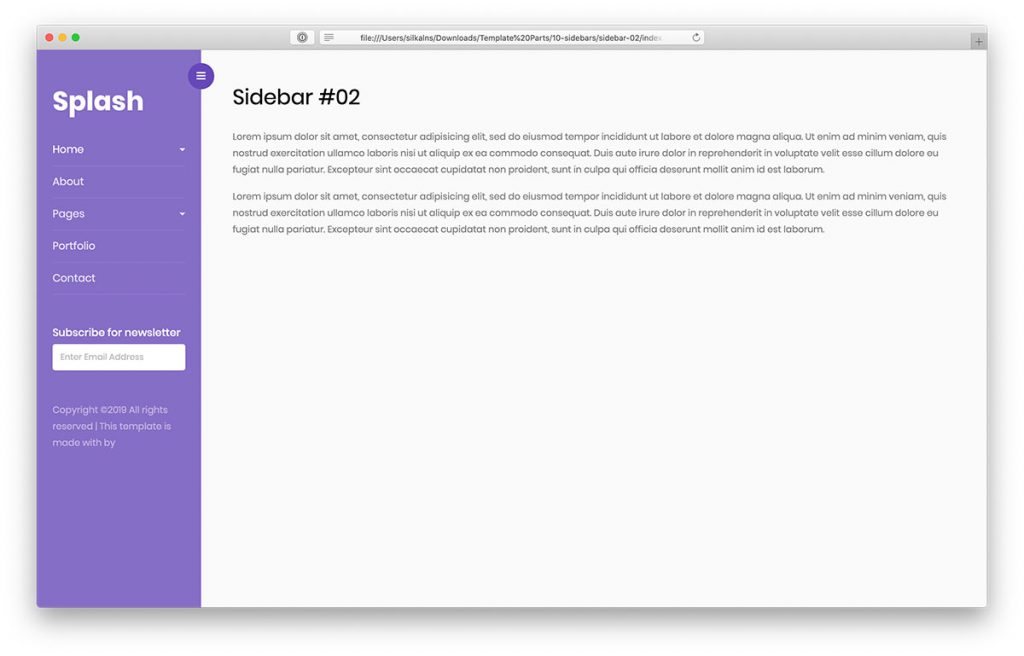 40 Free Sidebar Templates Navigation Menu Templates 2026 - Colorlib