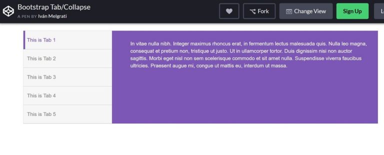 22 Free Bootstrap Tabs Examples (The Best) 2021 - Colorlib